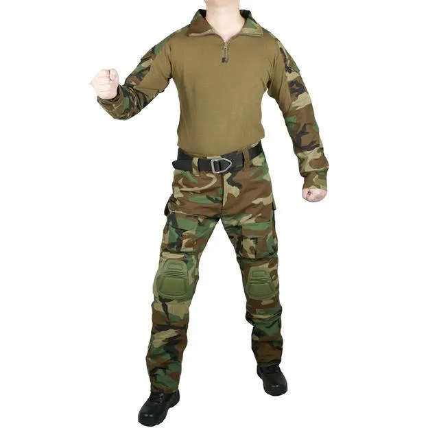 Tactical Camouflage Combat Tracksuit Bottoms Set With Military Uniform ...