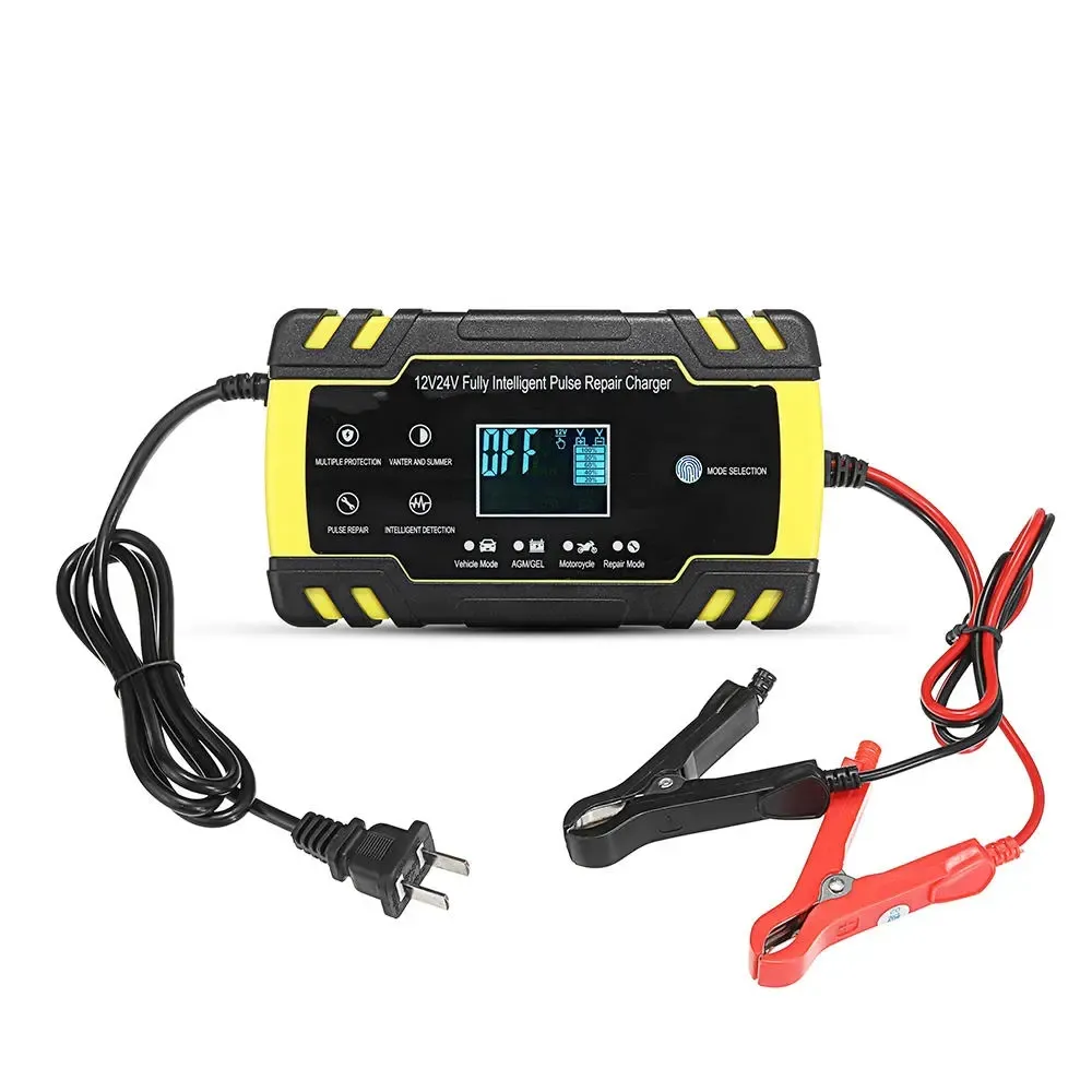 Digital LCD Display 12V 8A 24V 4A Touch Screen Battery Charger for Car ...