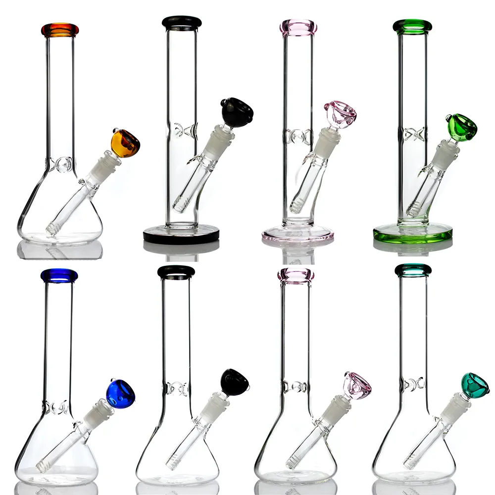 Wholesale 10 Pink Glass Beaker Bong With Recycler Tall Straight Tube ...