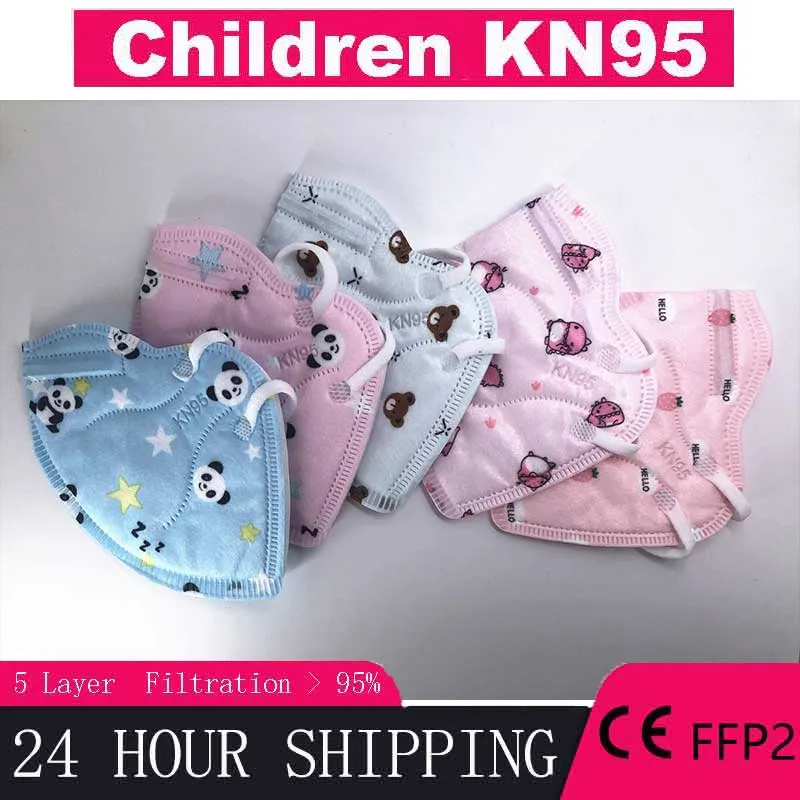 3 13 Years Old Cartoons 5 Layers Kn95 Mask Kid Masque Boys Girls Kn 95 ...