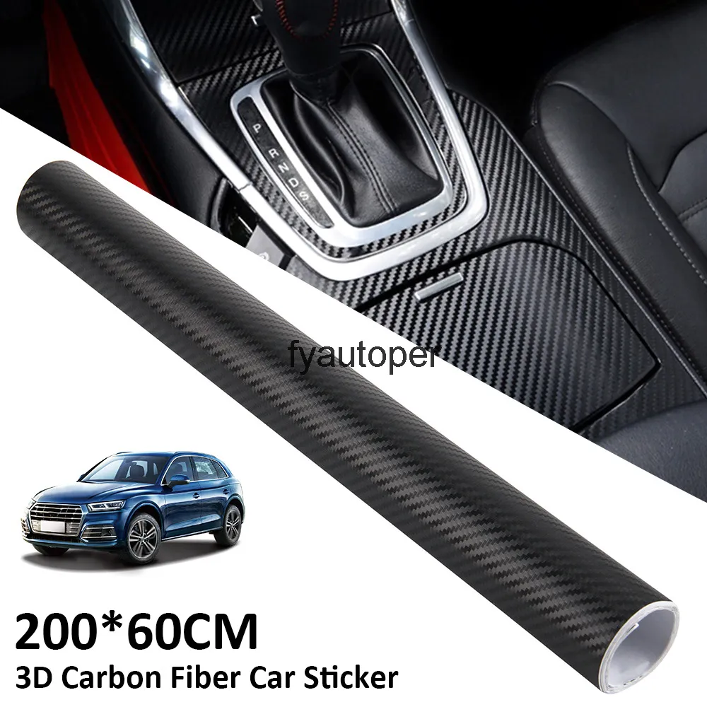 Carbon Fiber Vinyl Wrap Sheet Roll 60cm X 200cm, 3D Texture, Car ...