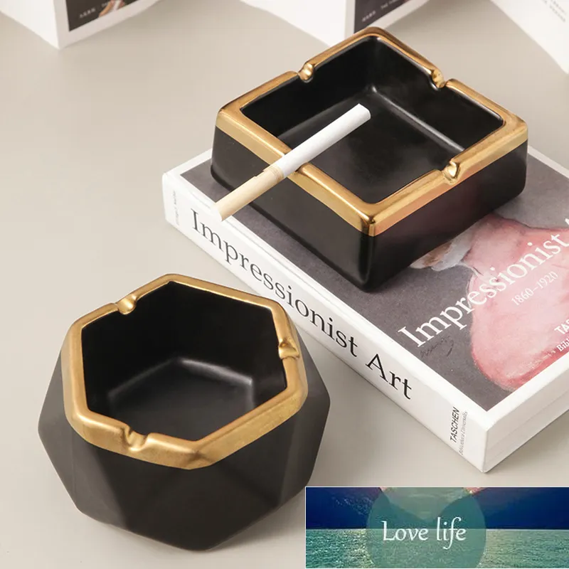 Ceramic Cigar Ashtray Cigarettes Cigar Holder Geometric Ash Slot Ash ...