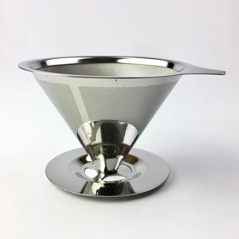 Reusable Coffee Filter Holder, Stainless Steel Brew Drip Coffee Filters ...
