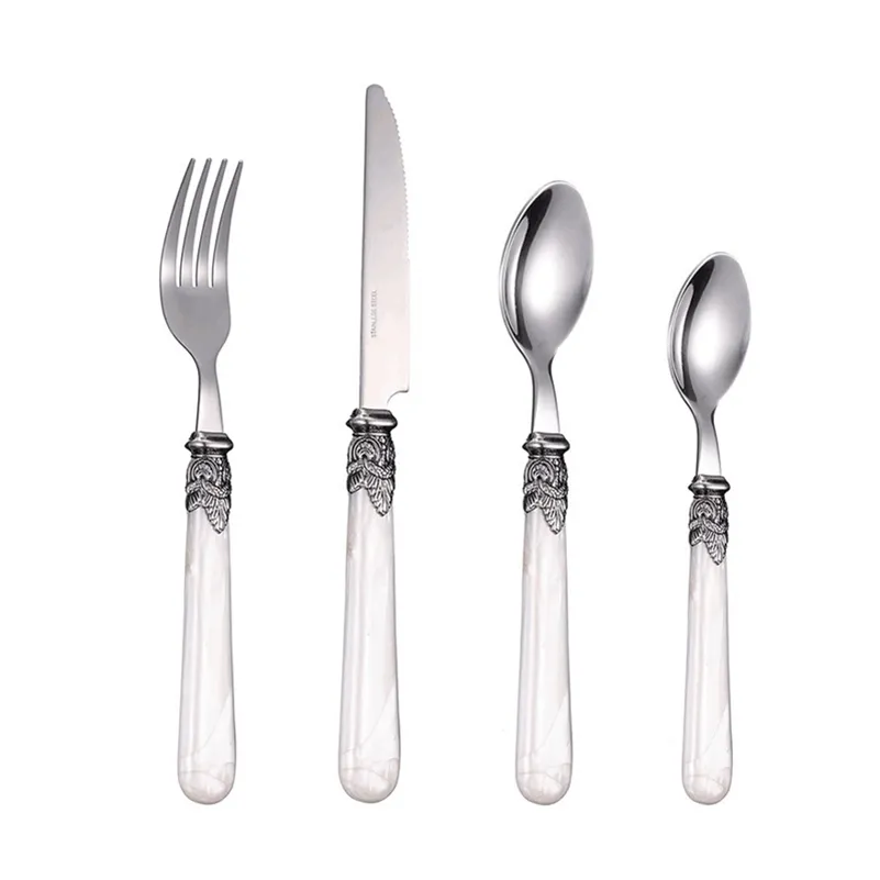 CATHYLIN 24-Piece Acrylic Handle Cutlery set out