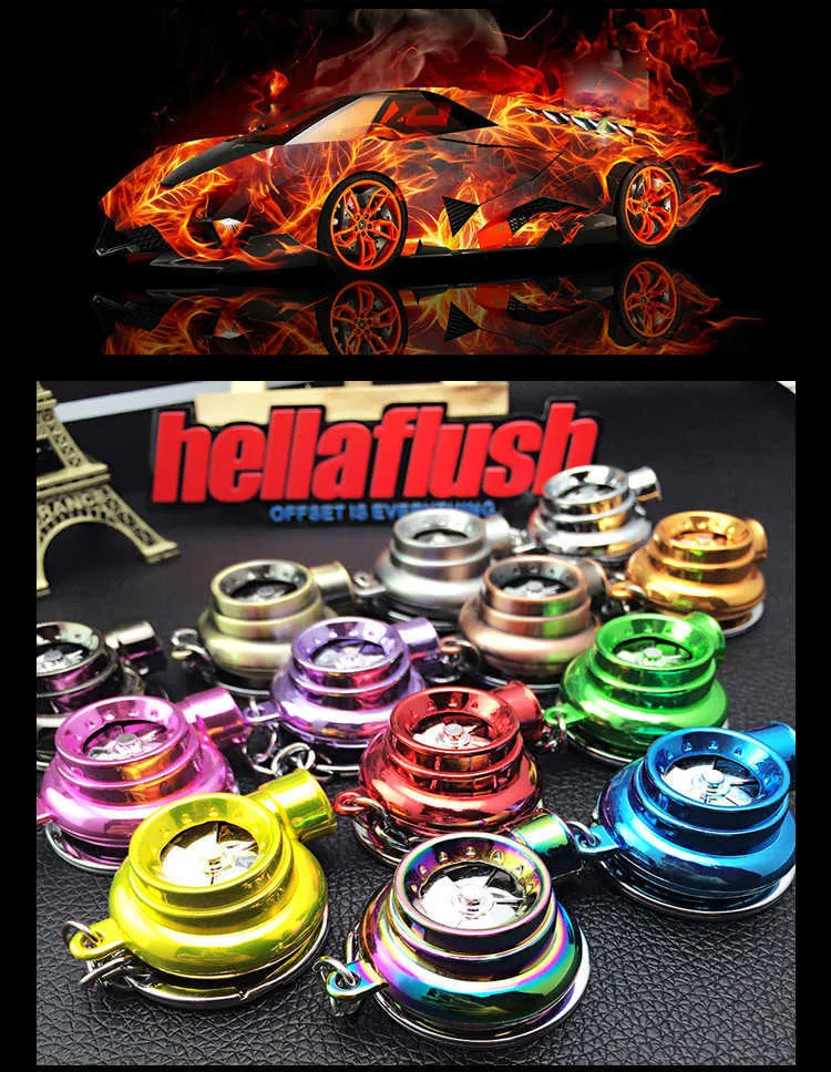 High End LED Keychain With Turbo Pendant Creative Alloy Metal Design ...