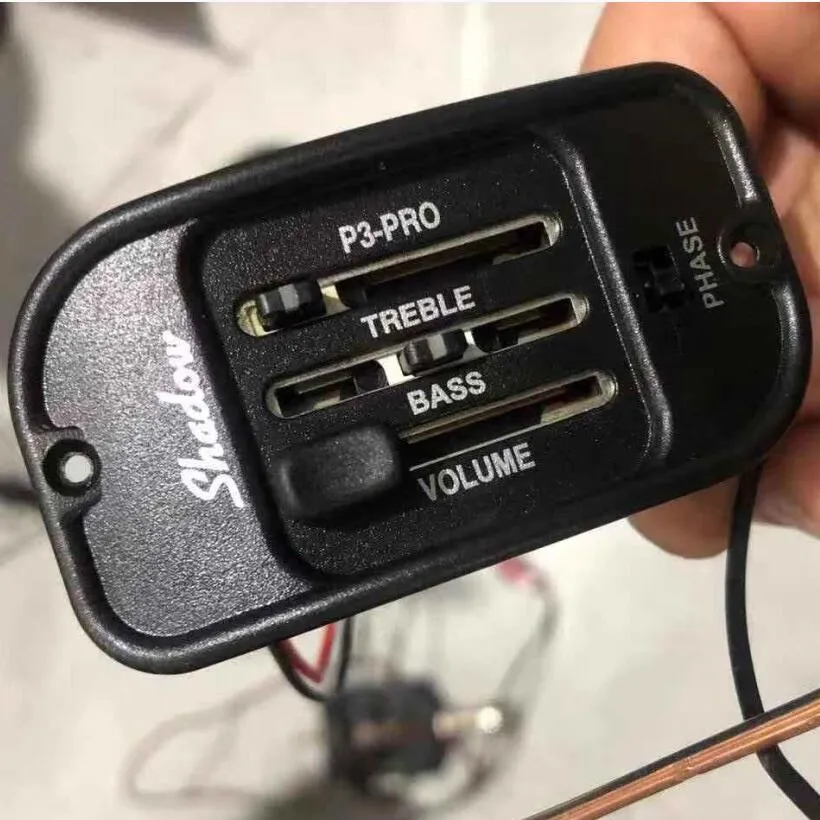 Original Shadow P3PRO Preamp Pickup EQ 3-Band Black Made in Germany for Acoustic Guitars and ...
