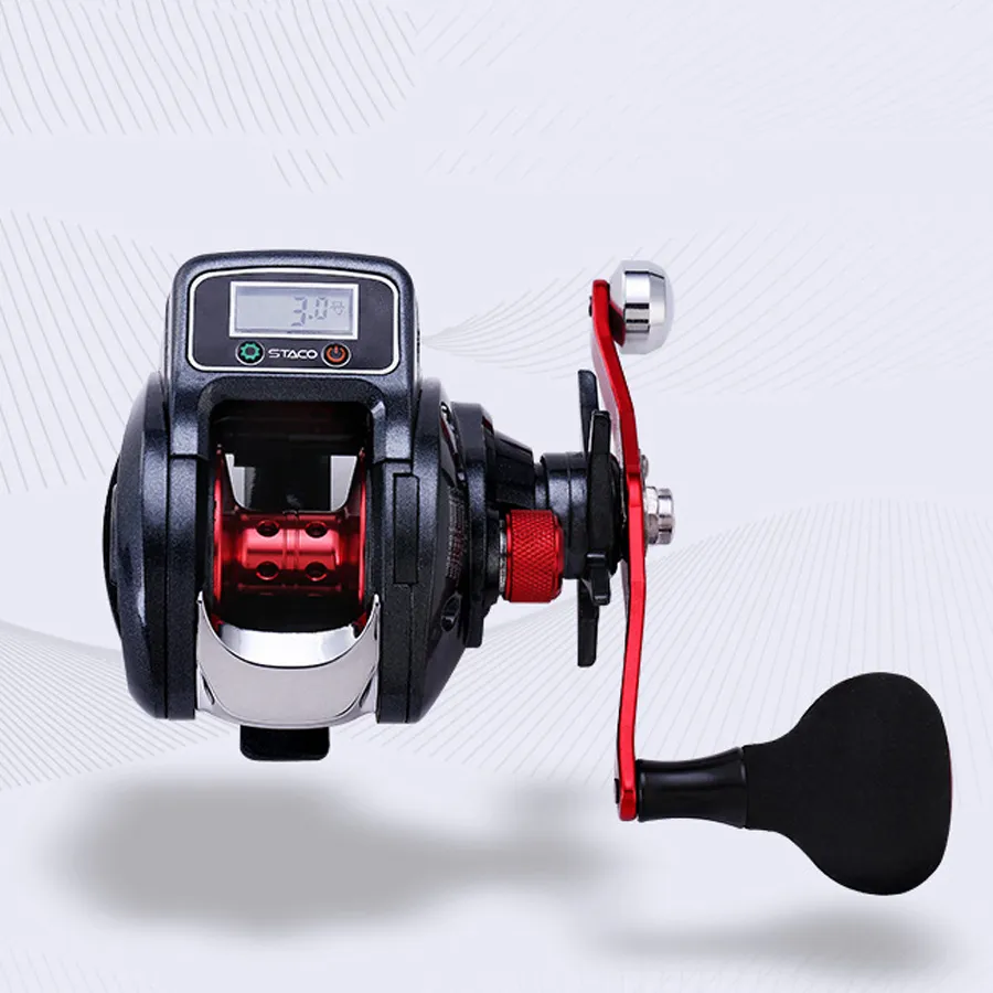 Premium 6.3:1 Fishing Reel - Low Profile Baitcaster with Digital ...