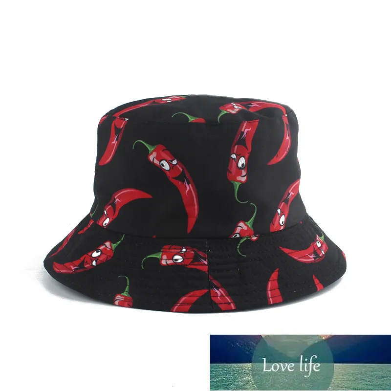 DHgate.com:Pepper Print Reversible Sun Bucket Hat for Men and Women ...