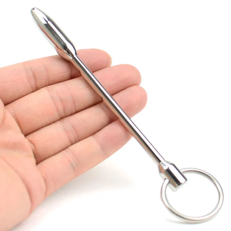 Stainless Steel Urethral Sounding Rod Penis Plug Ring Cbt Sex Toys For