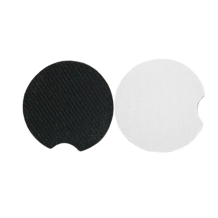 Sublimation Blank Neoprene Car Cup Mat Mug Coaster Soft Round Non Slip ...