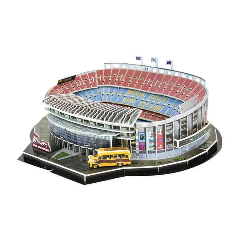 3D Football Field Roller Coaster Building Set Educational DIY Stadium ...