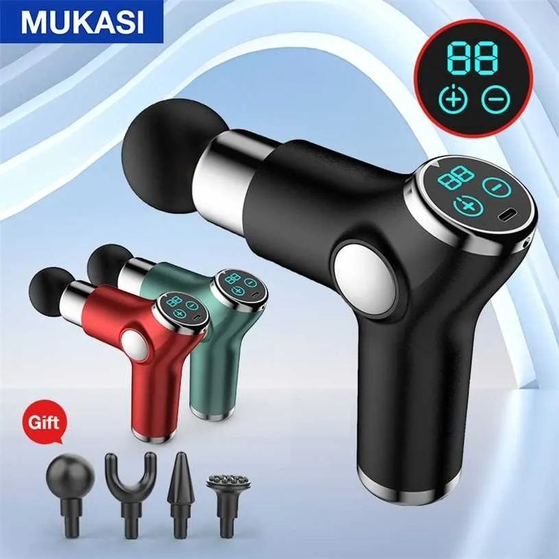 LCD Muscle Massage Gun - High Speed Percussion Massager for Pain Relief ...
