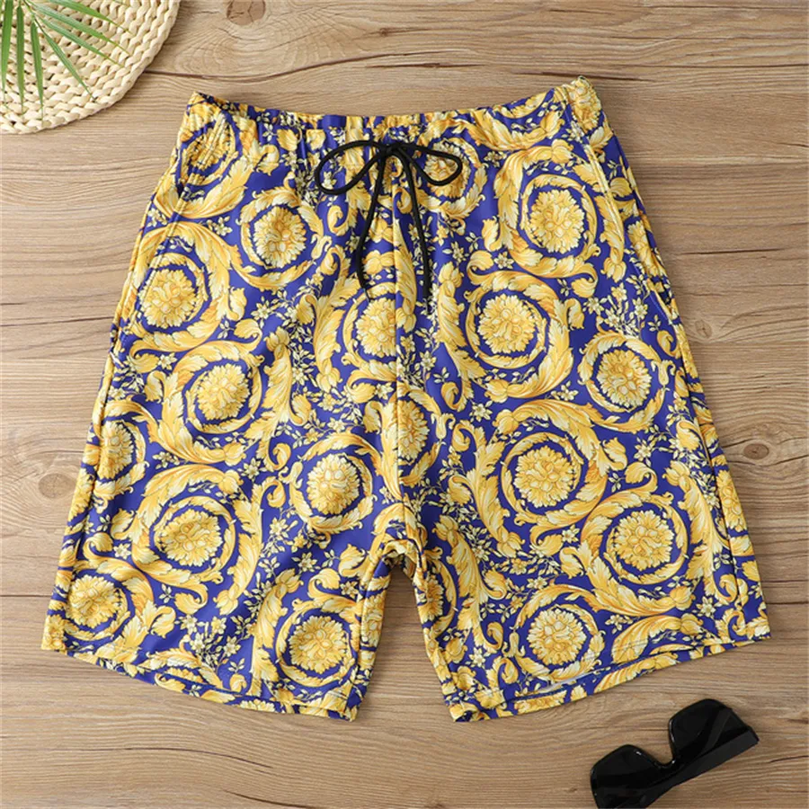 DHgate.com:Mens Golden Print Quick-Dry Summer Swim Trunks Beachwear ...