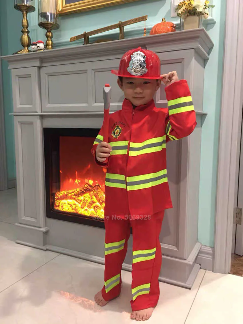 Fireman Sam Cosplay Costume For Kids Perfect For Halloween, Christmas ...