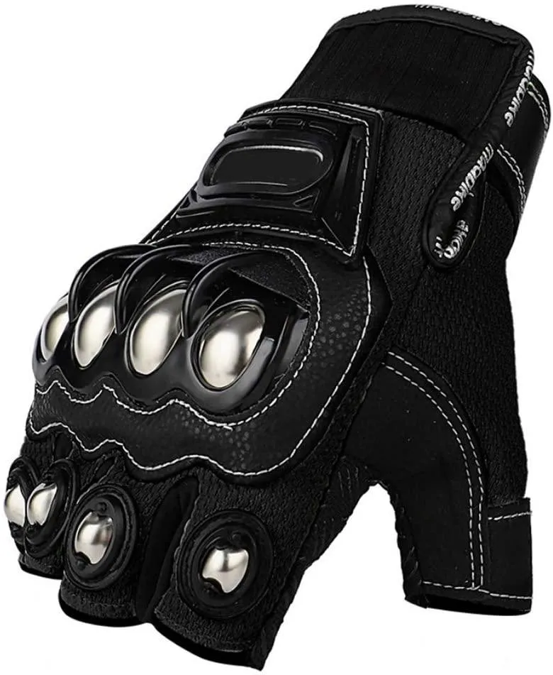 DHgate.com:Reinforced Brass Knuckle Half-Finger Cycling Gloves for ...