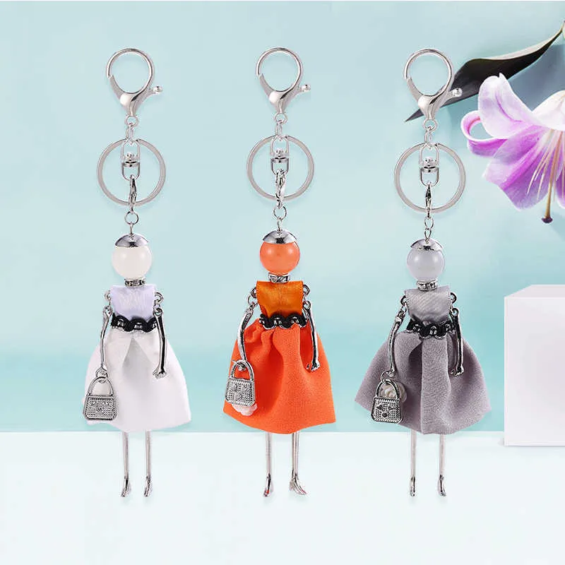 Cute Doll Keychain for Women - Vintage Baby Girl Car Pendant, Handmade ...