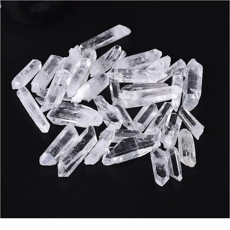 200g Clear Quartz Crystals: Natural Points & Loose Beads for DIY ...