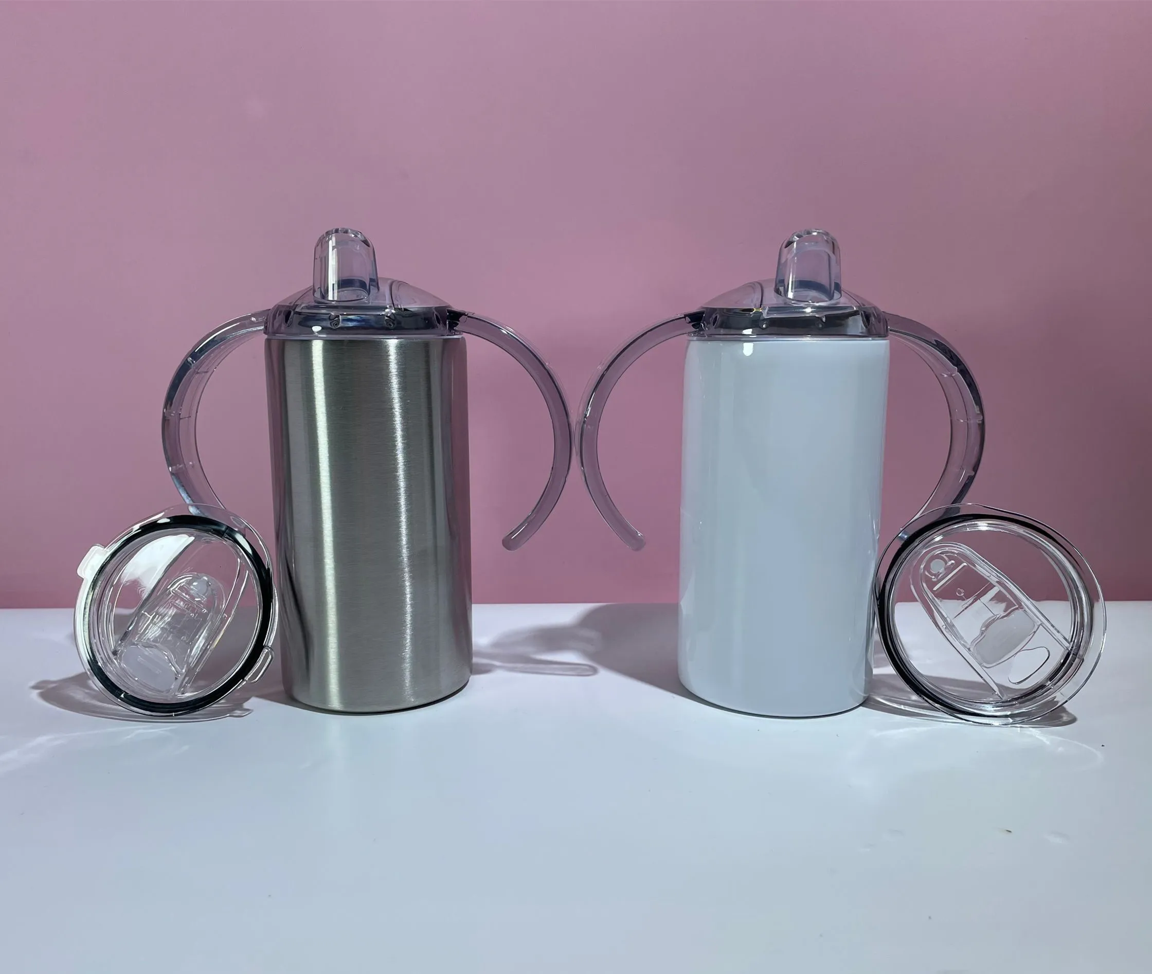 Sublimation Tumblers 12oz Kids Sippy Cup Stainless Steel Insulated Baby ...