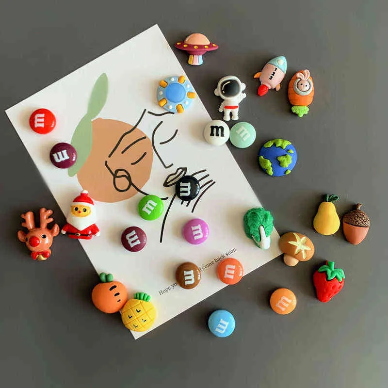 Cute Fridge Magnets Set - Cartoon Candy Fruit Refrigerator Magnets ...