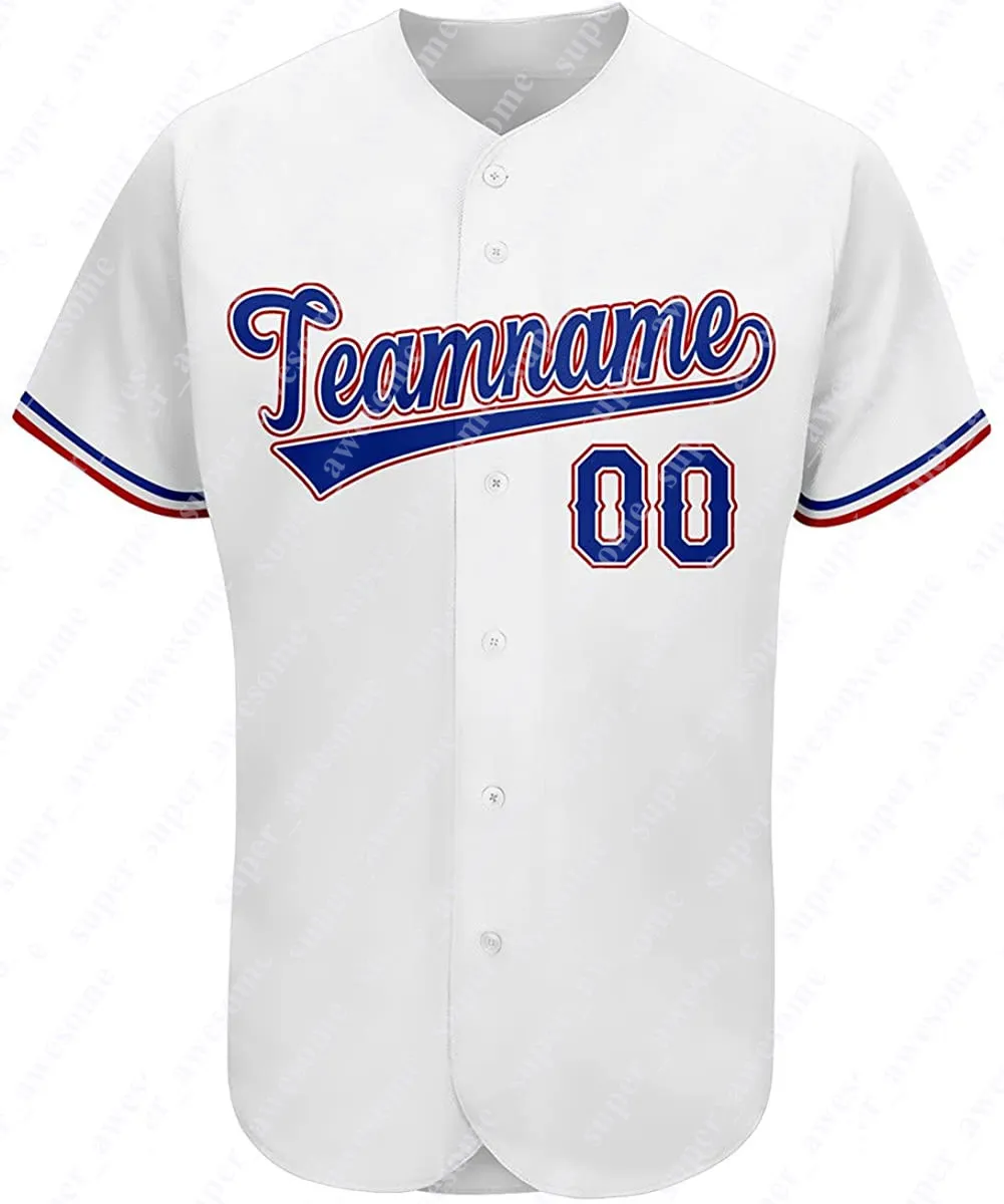 Custom Baseball Jersey Personalized Printed Hand Stitched Youqib1 White ...