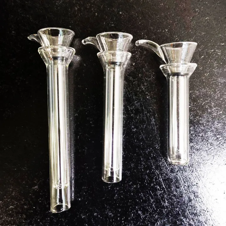 Glass Stems Funnel Style: Male Slide With Female Stem & Black Rubber ...
