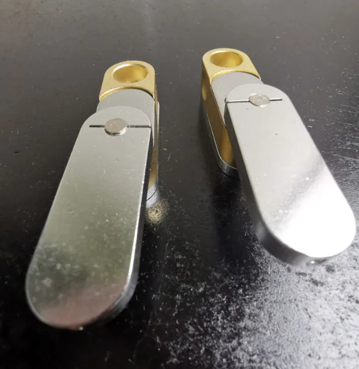Metal Folding Pipes Design Two Layer Metal Pipe Hand Tobacco Pipes ...