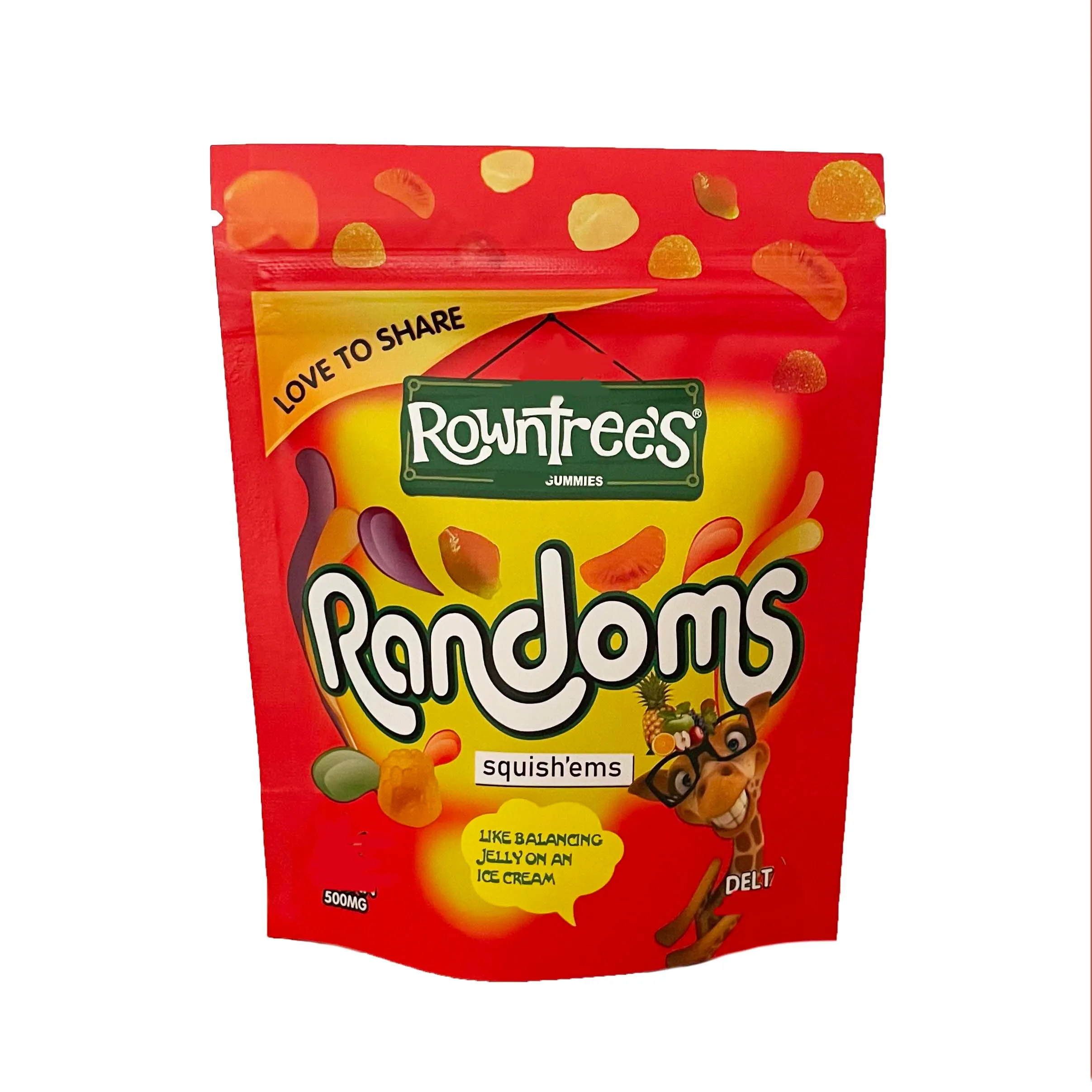 ₩125에서 Rownfrees Sour Gummies Edible mylar 포장 가방 랜덤 과일 껌 픽 믹스 젤리 로트 스탠드 ...