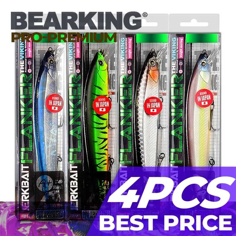 4 Premium Fishing Lures Set: Assorted Colors, Hard Baits, Pike Lures ...
