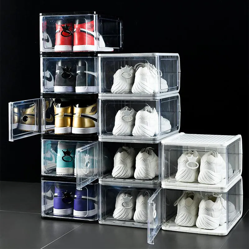 DHgate.com:Thick Clear Plastic Shoes Sneaker Storage Boxes Dust proof ...