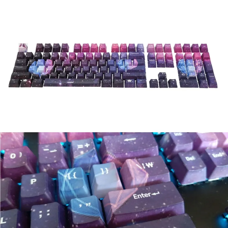 Starry Sky OEM PBT Keycaps Full Set 108 Key Dye Sublimation Switches ...
