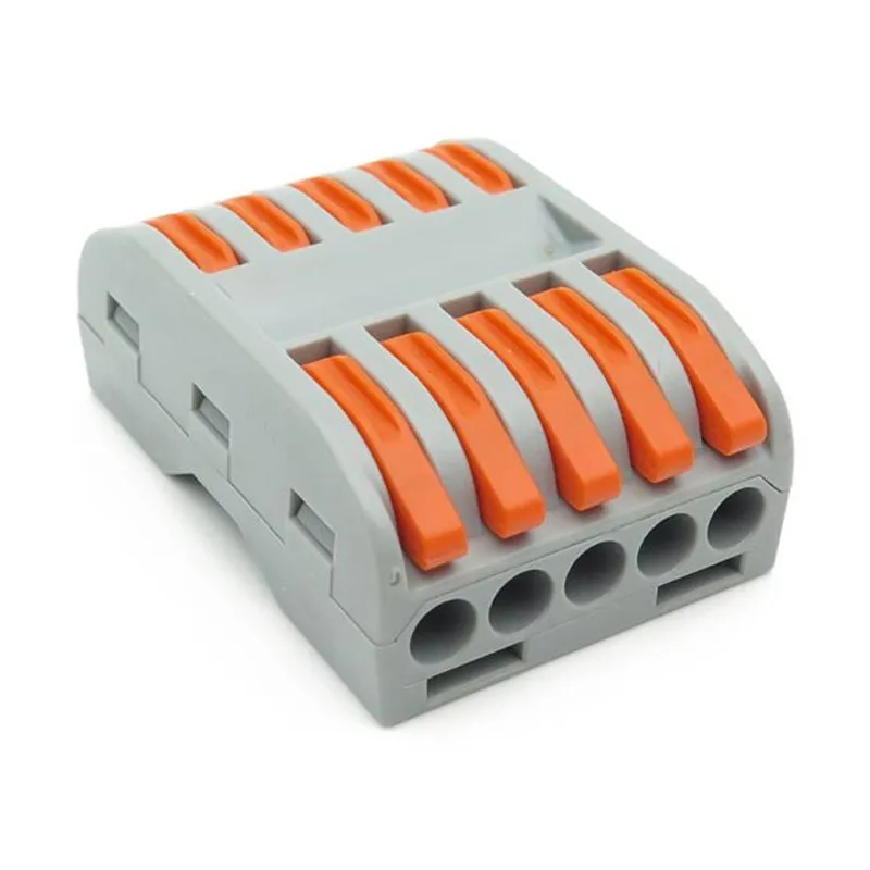 Grey/Transparent Electrical Wire Connector Push-in Terminal Block for ...