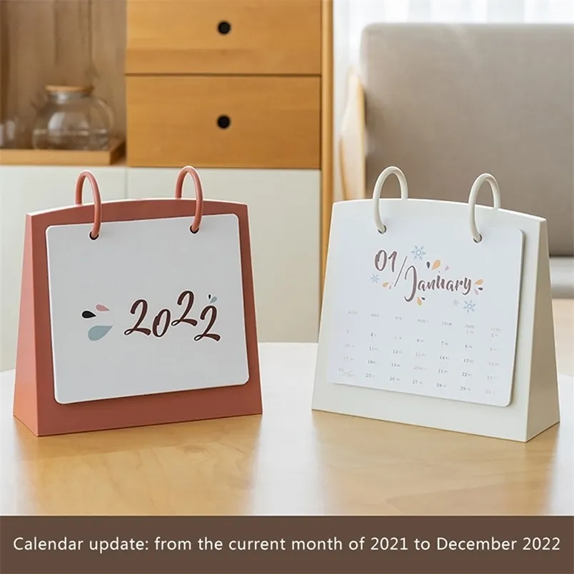 Large Desk Calendar: Portable Flipping Monthly Table Perpetual Schedule ...
