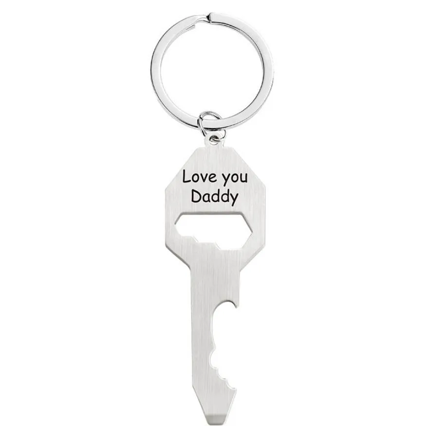 Best Dad Ever Keychain Bottle Opener - Key Shaped Gift for Father ...
