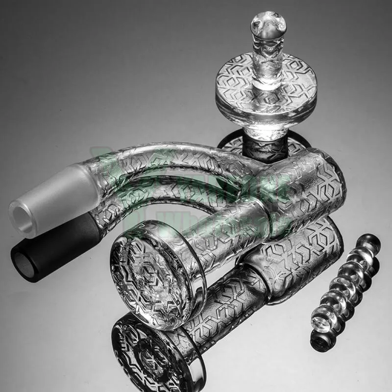 Terp Slurper Set: Long Barrel XL Dab Rig With Star Etched Quartz Carb ...