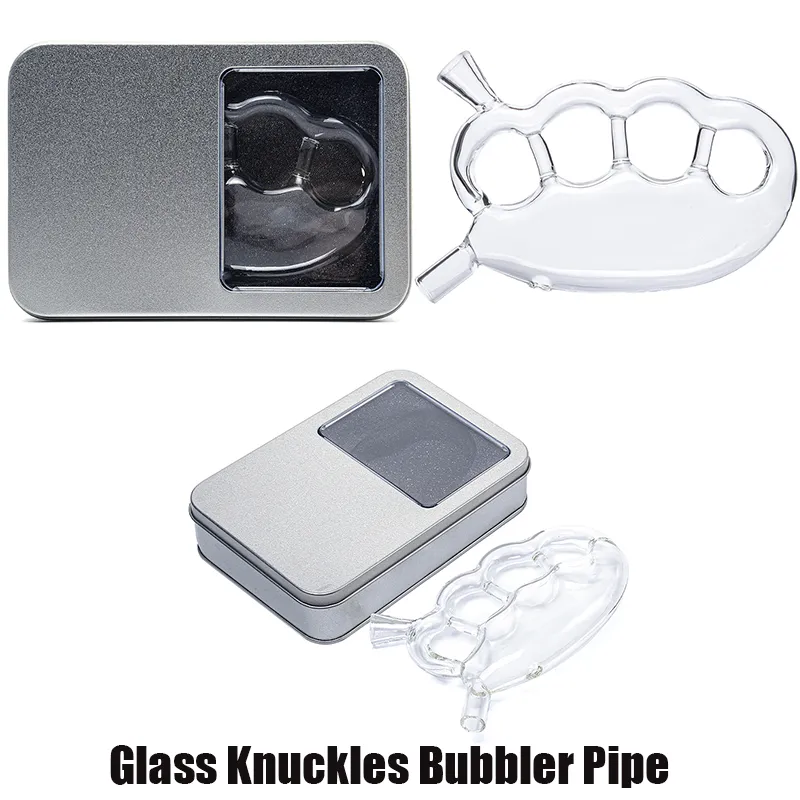 Clear Glass Knuckles Bubbler Water Pipe Hookahs Smoking Accessories For ...