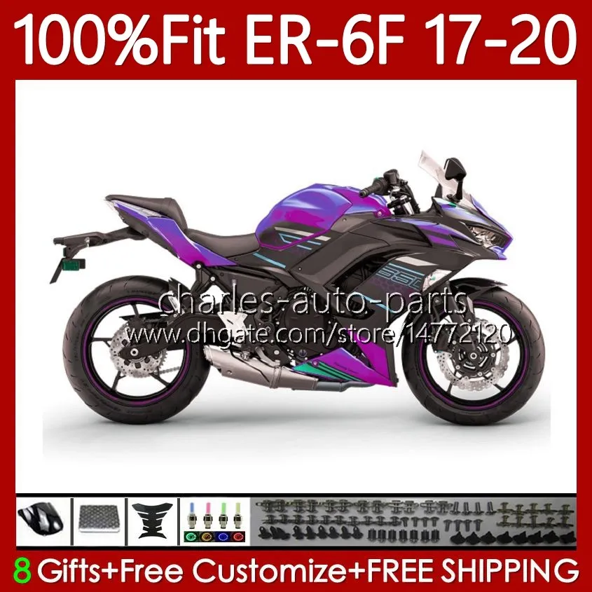 Kawasaki Ninja 650R ER 6F ER6 F ER 6F 650 Purple Black R OEM Bodywork ...