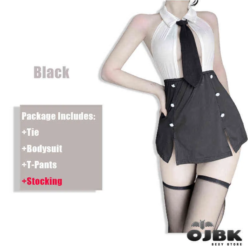 ₩21,724에서 여자 섹시 란제리 오픈 가슴 연필 치마 사무실 숙녀 에로틱 코스프레 의상 의상 흰색 검은 매혹적인 비서 유니폼 H220813 | DHgate