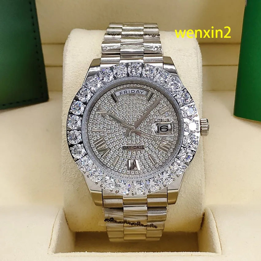 Classic Men's Watch Luxury 44mm Mechanical Automatic Stainless Steel ...