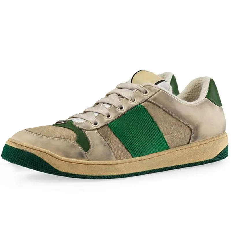 Virtus Distressed Leather Sneakers Mens Webbing Casual Shoes & Womens ...