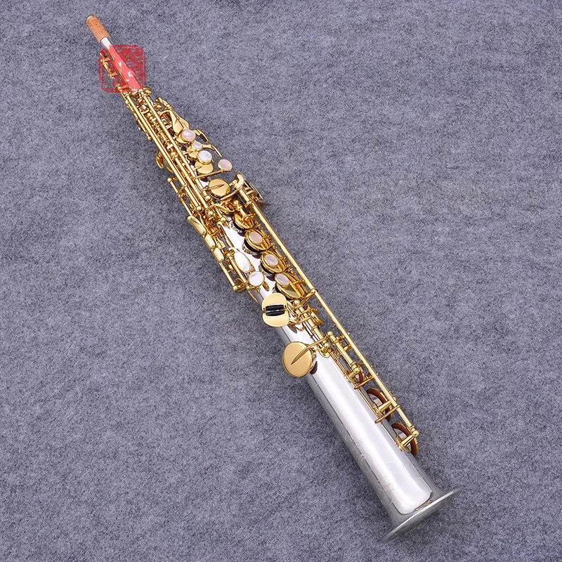 Professional Soprano Saxophone - Nickel Silver Straight B Flat Sax ...