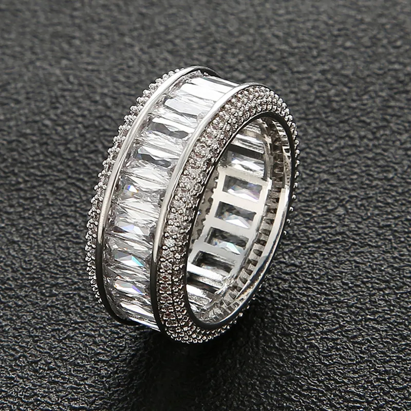 Hip Hop Cubic Zirconia Pentagram Finger Ring Band With Iced Out Gold ...