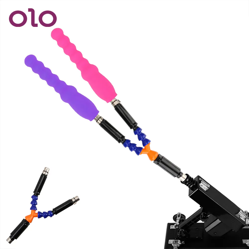 Olo Bent Tube Connector Double Headed Sexy Machine Dildo Attachments