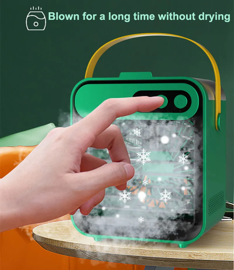 Portable Air Cooler - 2400mAh USB Mini Air Conditioner, Personal Space ...