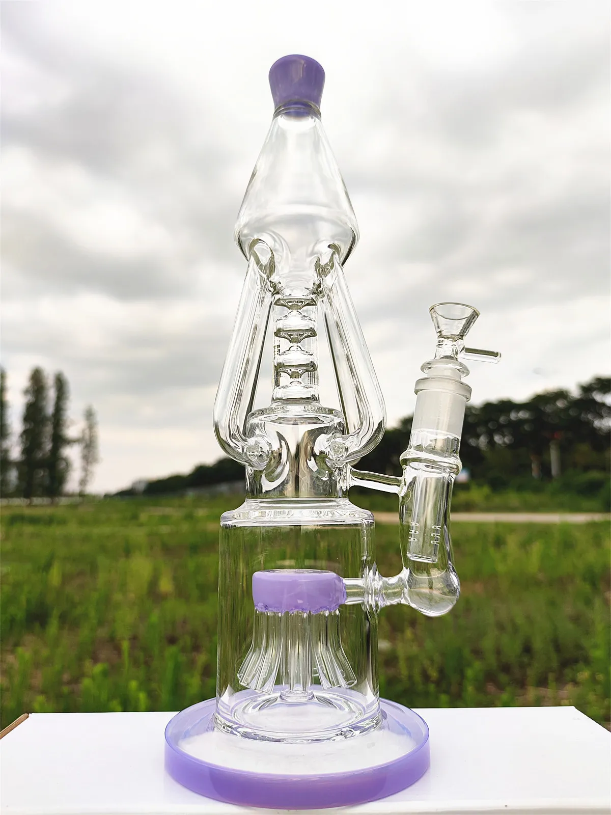 Bulk Order Large 16 Multi Chamber Hookah Glass Bong With Recycler, 14MM ...