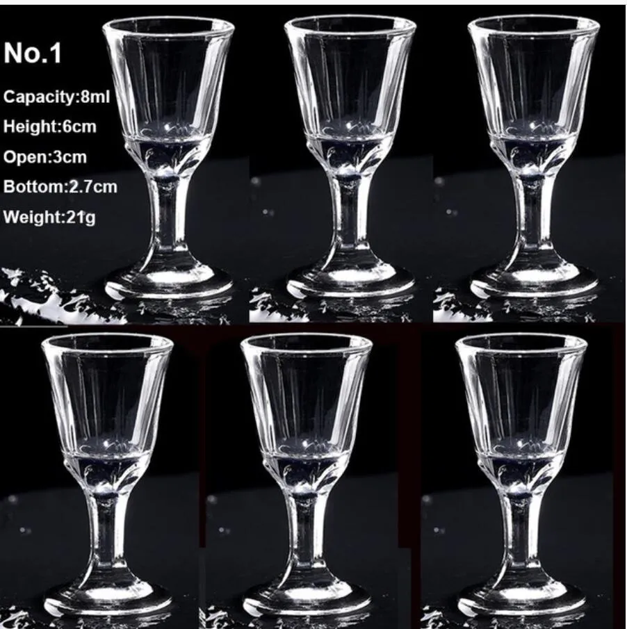 Elegant Small Wine Cups Set - Clear Glass Spirit Glasses for Toasting ...