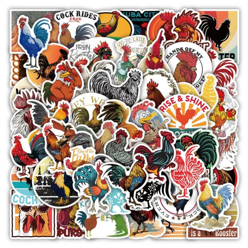 Rooster Stickers Chanticleer Sticker Cock Graffiti Stickers For DIY ...