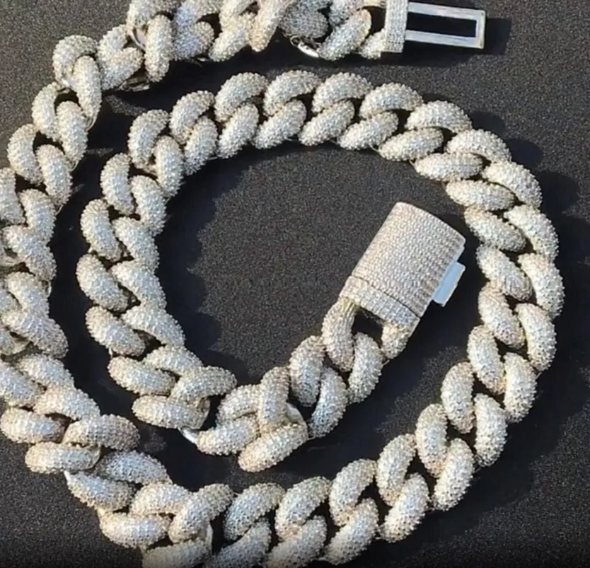Full Diamond Cuban Link Chain Mens Gold Iced Out... From Pandorarings ...