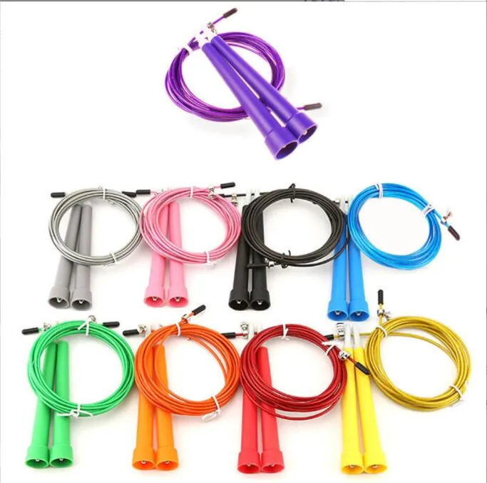 Steel Wire Skipping Skip Rope Adjustable Jump Ropes Crossfit Fitnesss ...