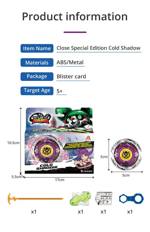 Infinity NadoSpecial Edition Cold Shadow Metal Powerful Spinning Top Nado With Er Gyro Battle ...