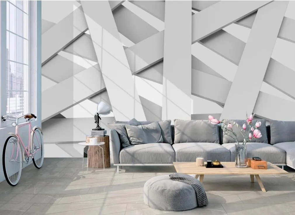 Modern Minimalist 3D Block Wall Stickers Customizable 3d Wallpaper For ...